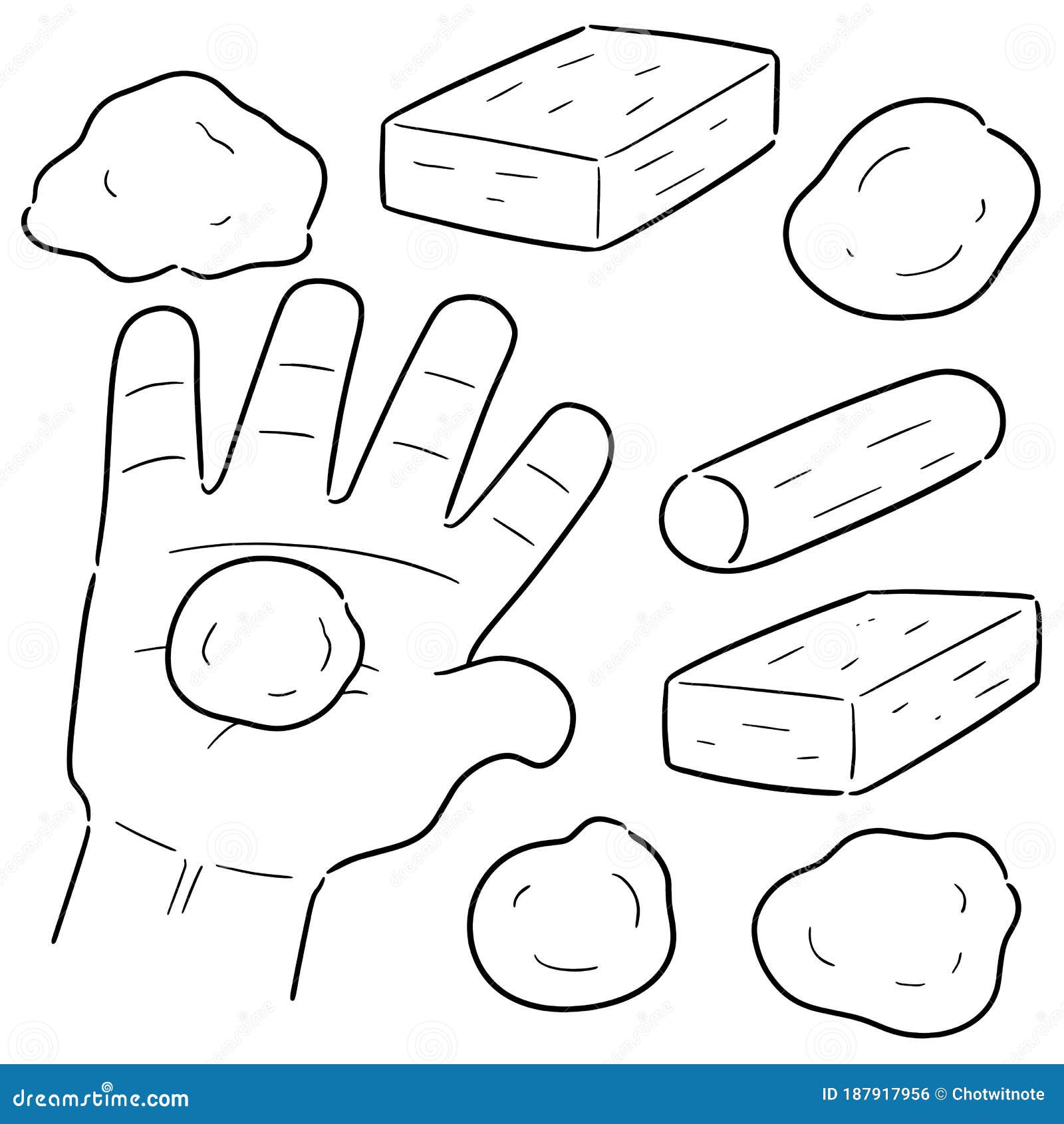 Vector set of clay for kid stock vector. Illustration of childhood ...
