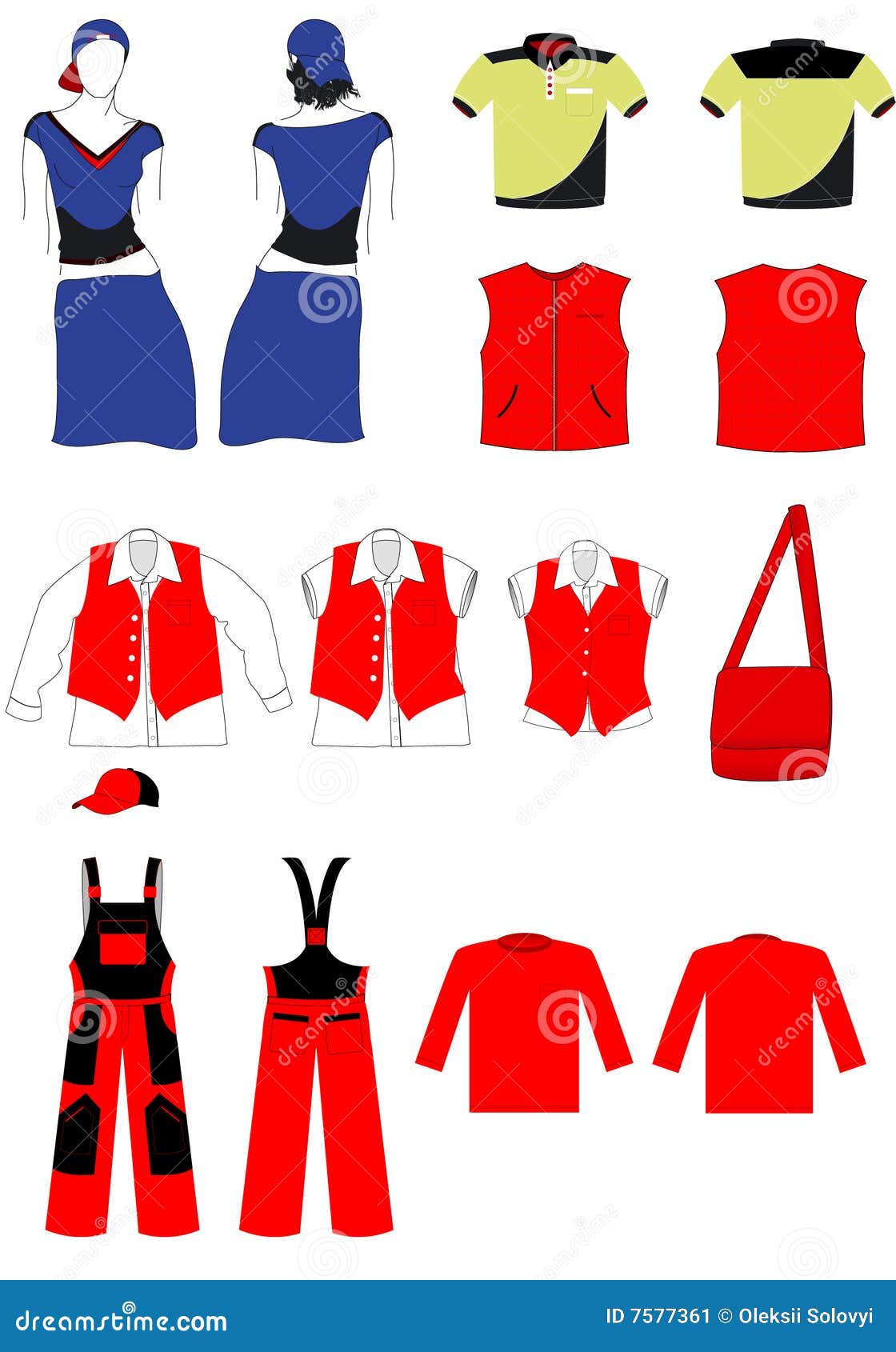 Vector set of clothes stock vector. Illustration of modern - 7577361