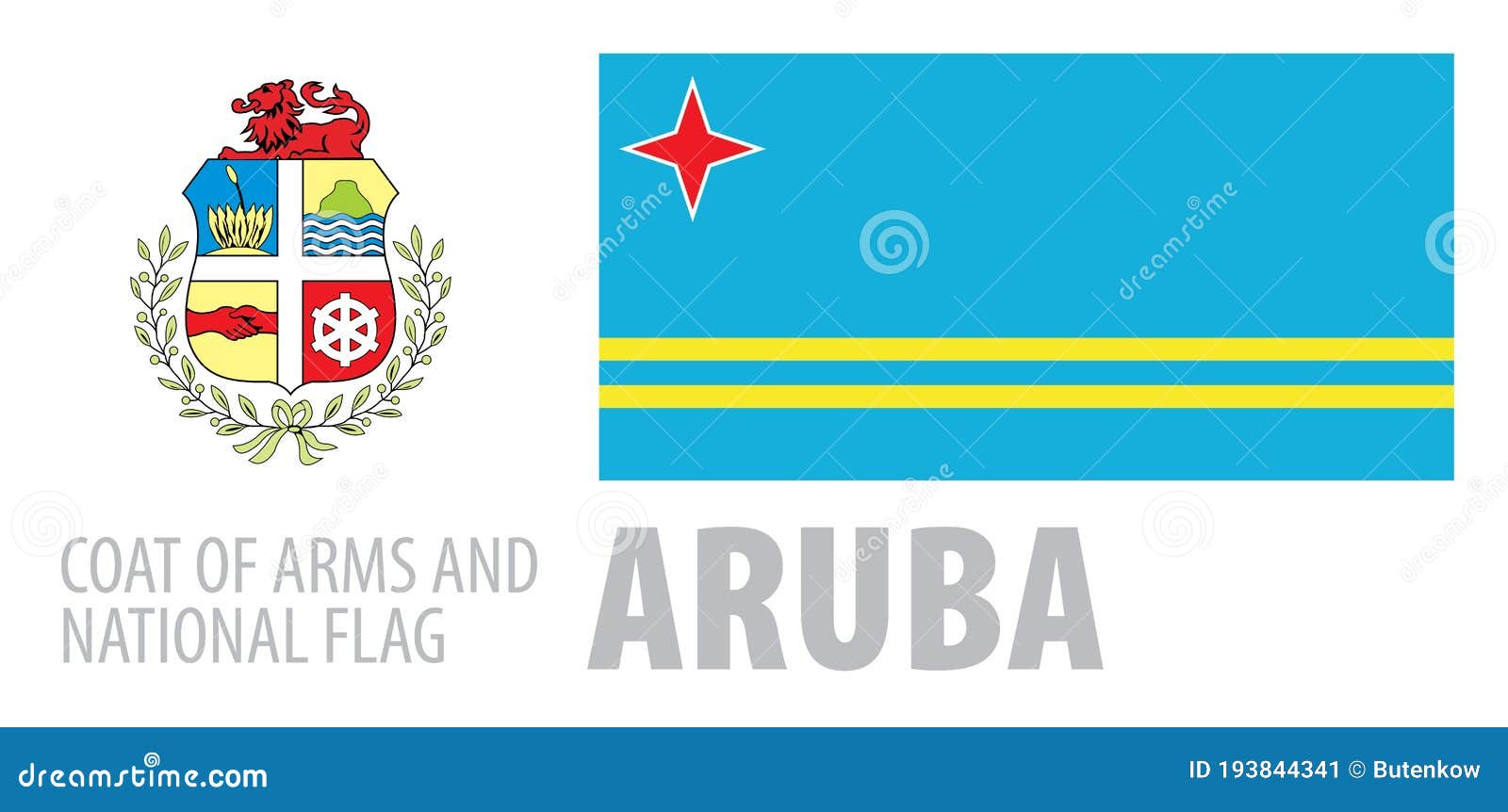 Flag Aruba Character Student Bring Book Cartoon Style Mascot Vector ...