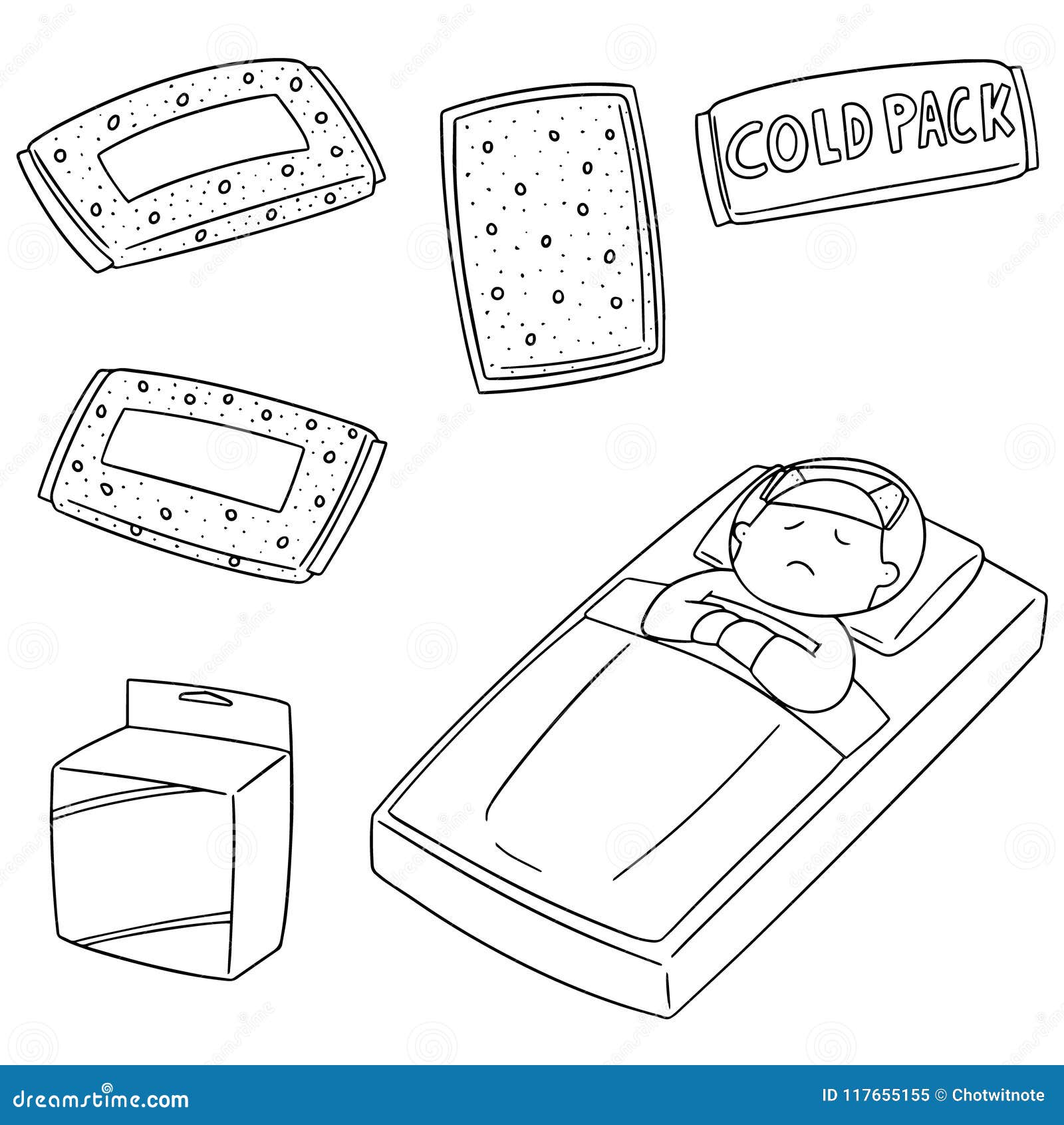 Vector set of cold pack stock vector. Illustration of collection ...
