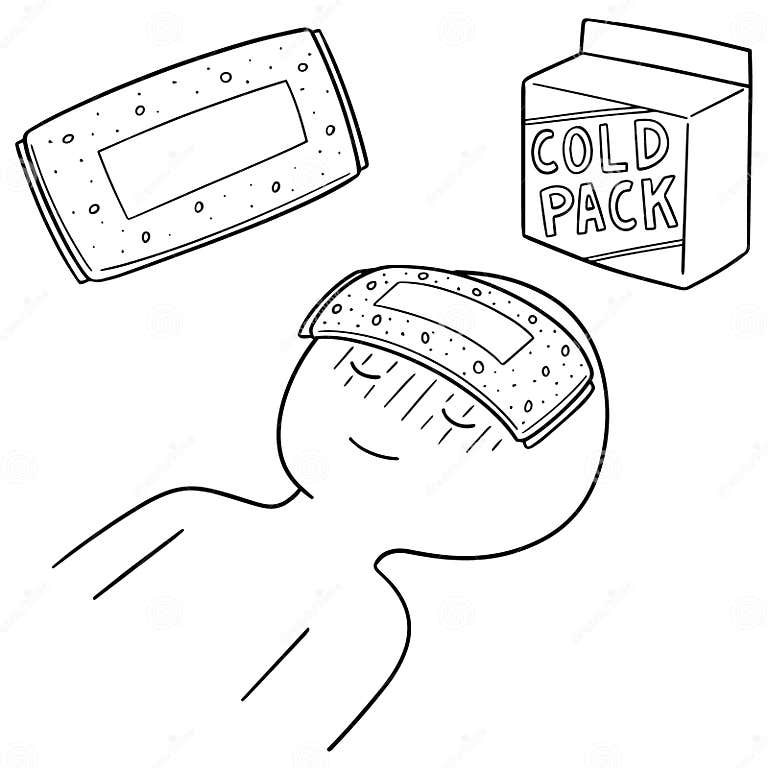 Vector set of cold pack stock vector. Illustration of draw - 120420835