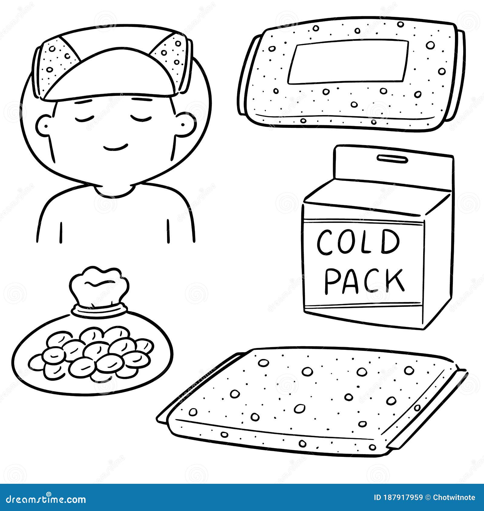 Cold Pack On Swelling Shoulder Of Woman For Pain Relief. Cartoon Vector ...