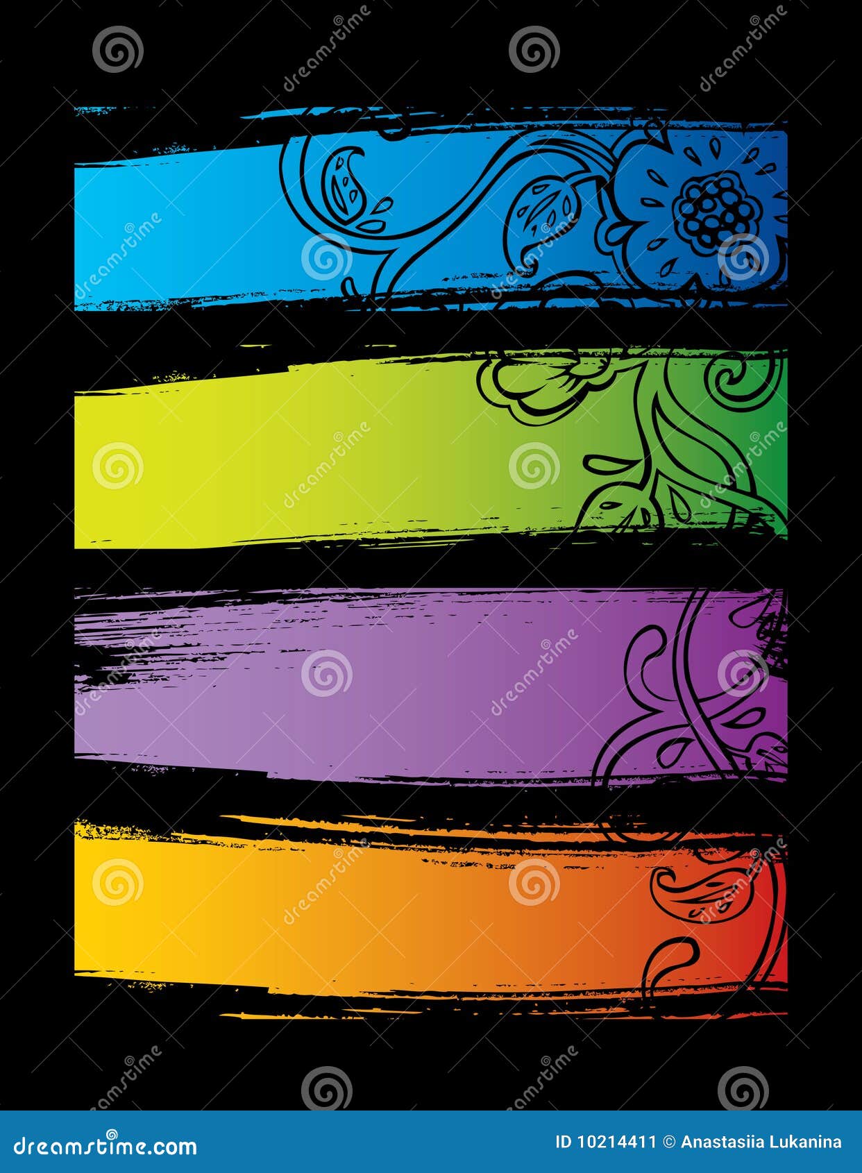 Vector Set of Color Banners Stock Vector - Illustration of decor ...