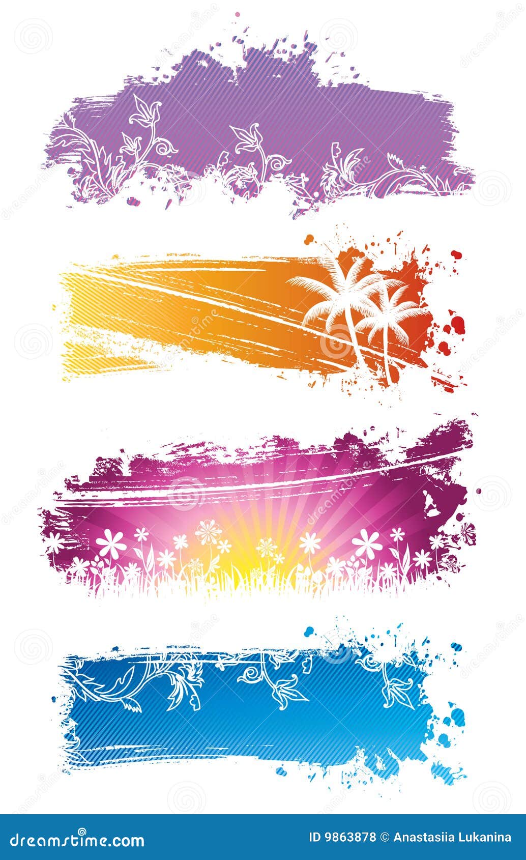 Vector Set of Color Banners Stock Vector - Illustration of color, cool ...