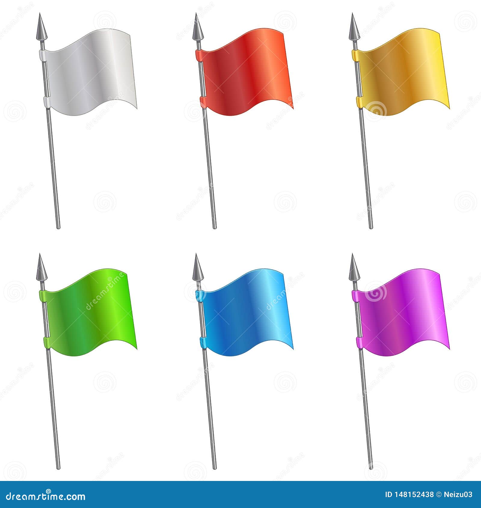 Vector color flags stock vector. Illustration of blue - 148152438