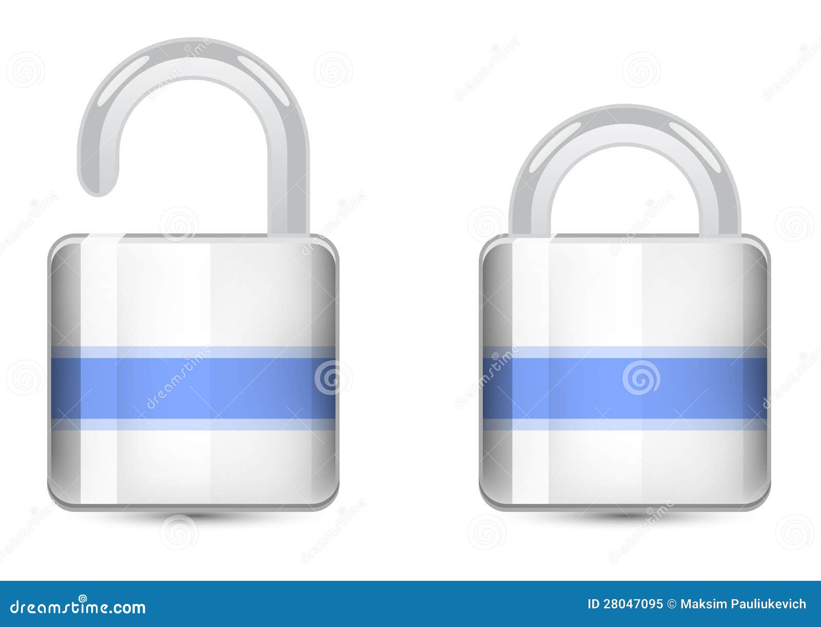 Vector Set Color Icons. Padlock Icon Stock Vector - Illustration of ...