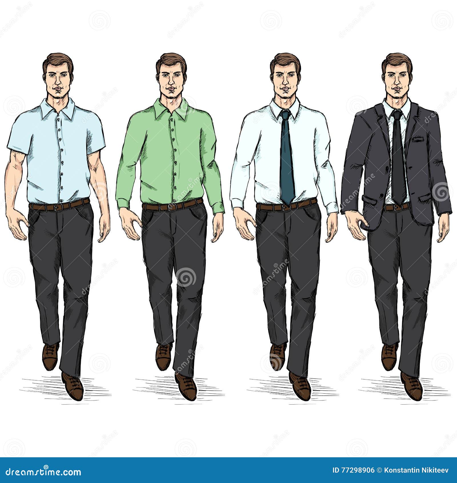 Business Dress Code Infographics. Cartoon Vector | CartoonDealer.com ...