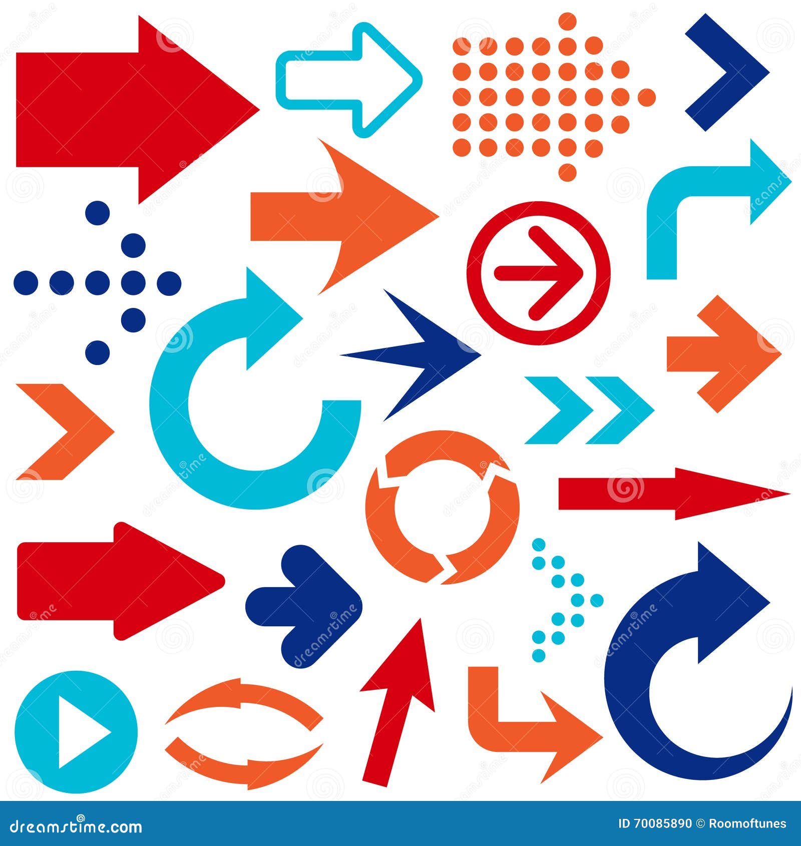 Vector Set of Colored Arrows Stock Vector - Illustration of icon ...