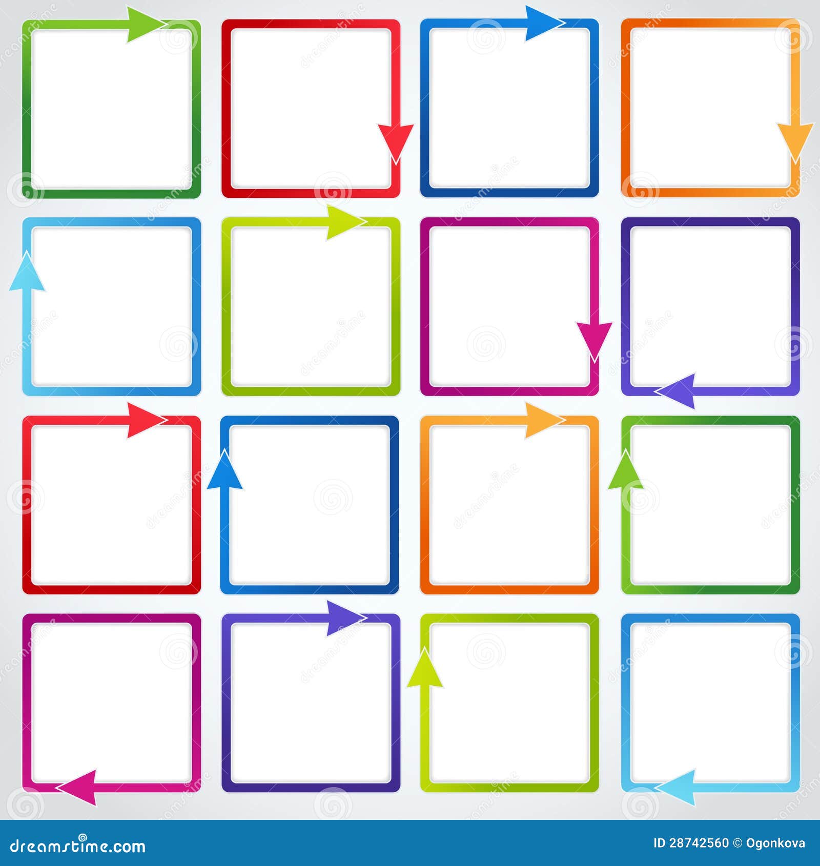 Vector Set: Colorful Arrows Stock Vector - Illustration of colorful ...