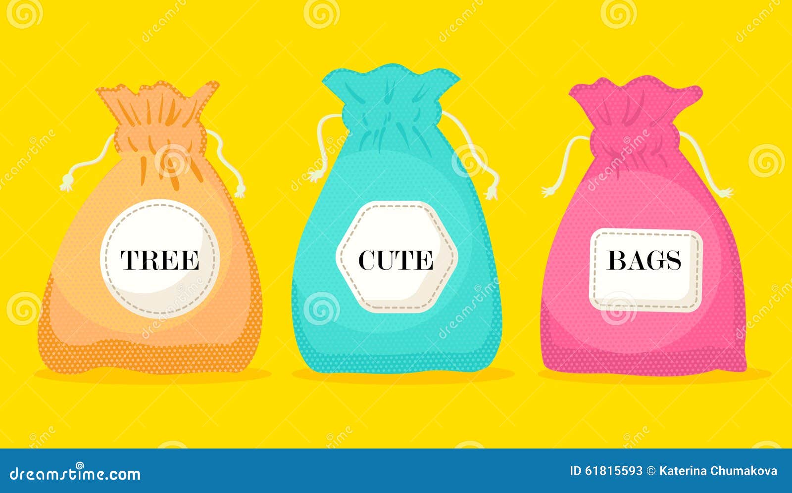 Vector Set of Colorful Flat Cooking Bags. Stock Vector - Illustration ...