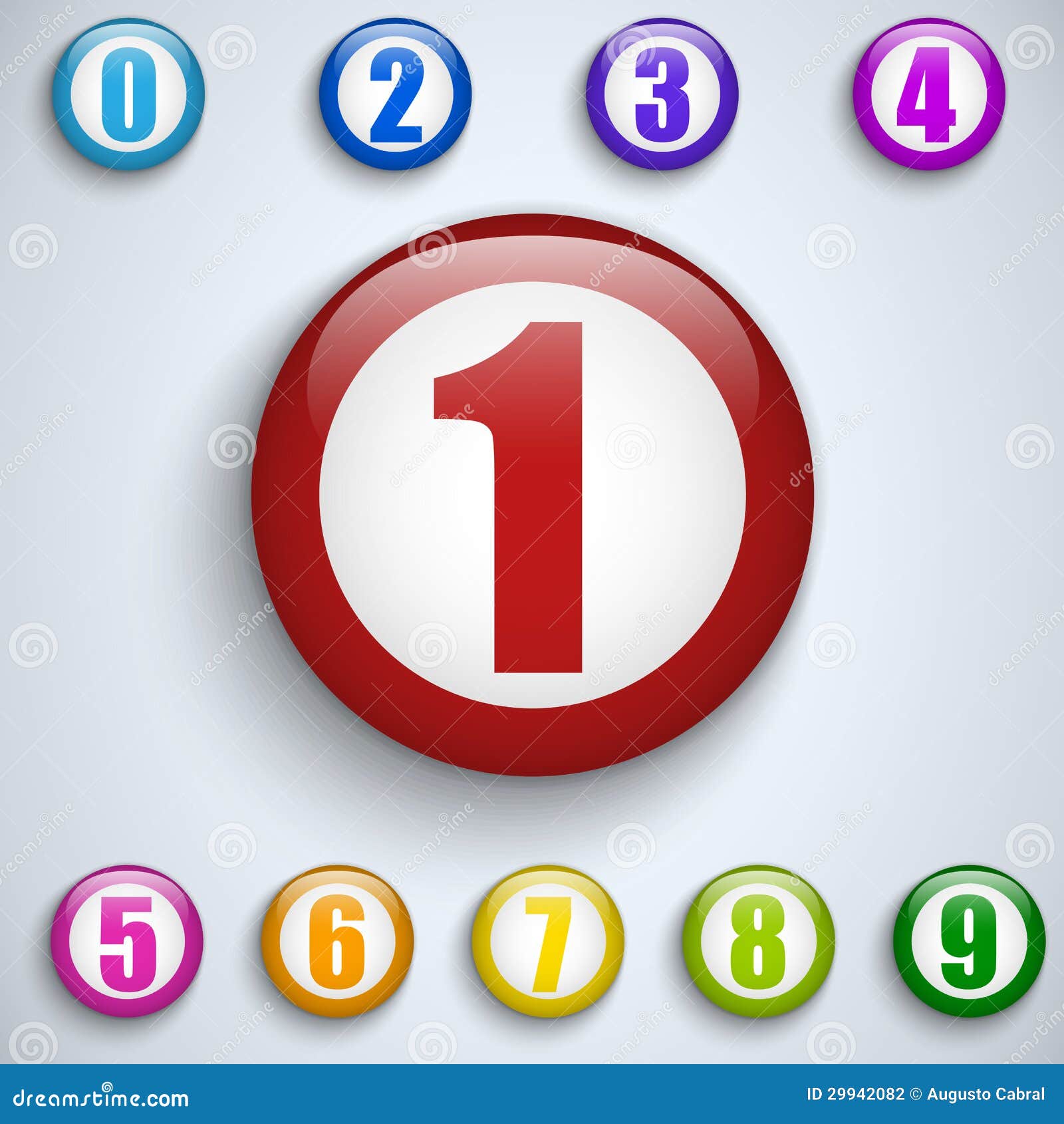 Set of Colorful Frames with Numbers Stock Vector - Illustration of ...