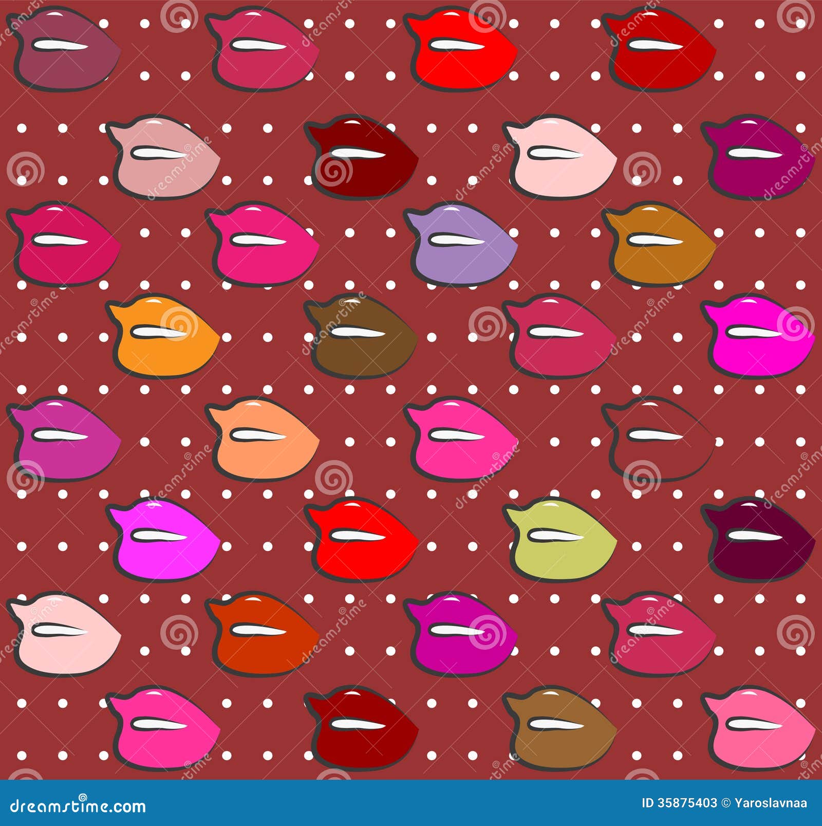 Vector Set of Colorful Lips Stock Vector - Illustration of decor ...