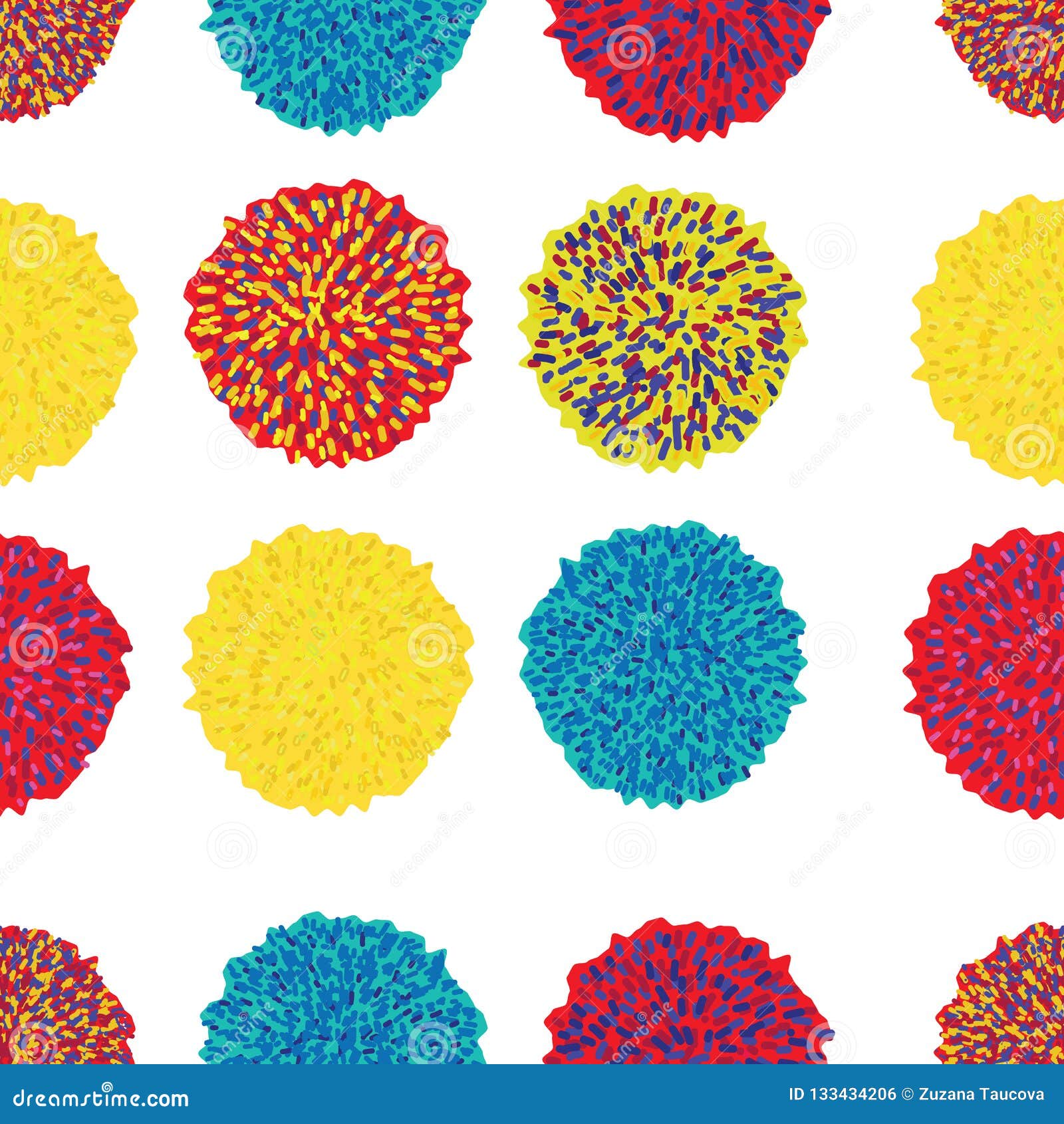 Vector Set of Colorful Pom Poms Decorative Elements. Bobble, Pom Pom in ...