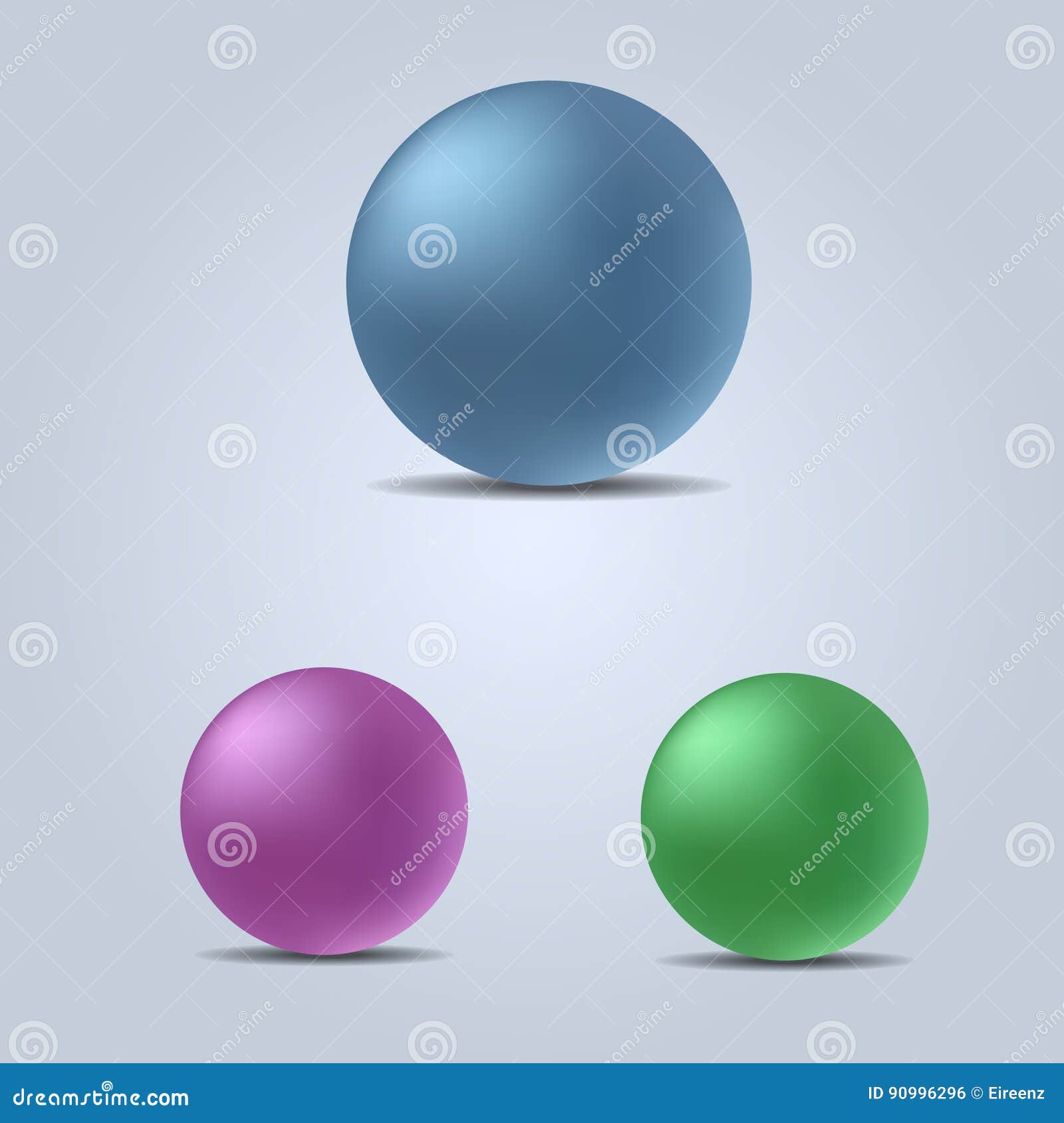 Vector Set of Colorful Spheres Stock Vector - Illustration of green ...