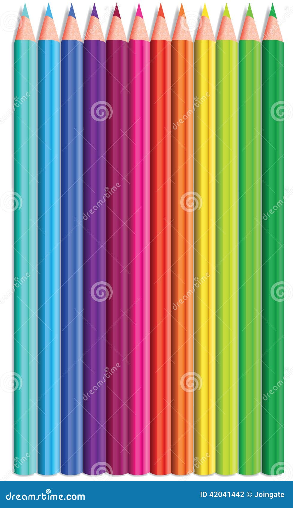 Coloured Pencils Page Frame, Crayons Corner, Rainbow Colors Cartoon ...