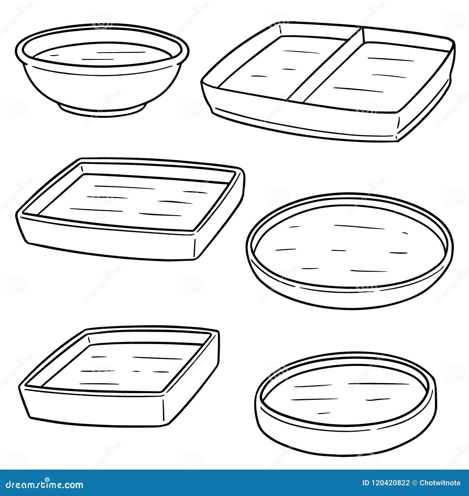 Vector Set of Condiment Dish Stock Vector - Illustration of cuisine ...