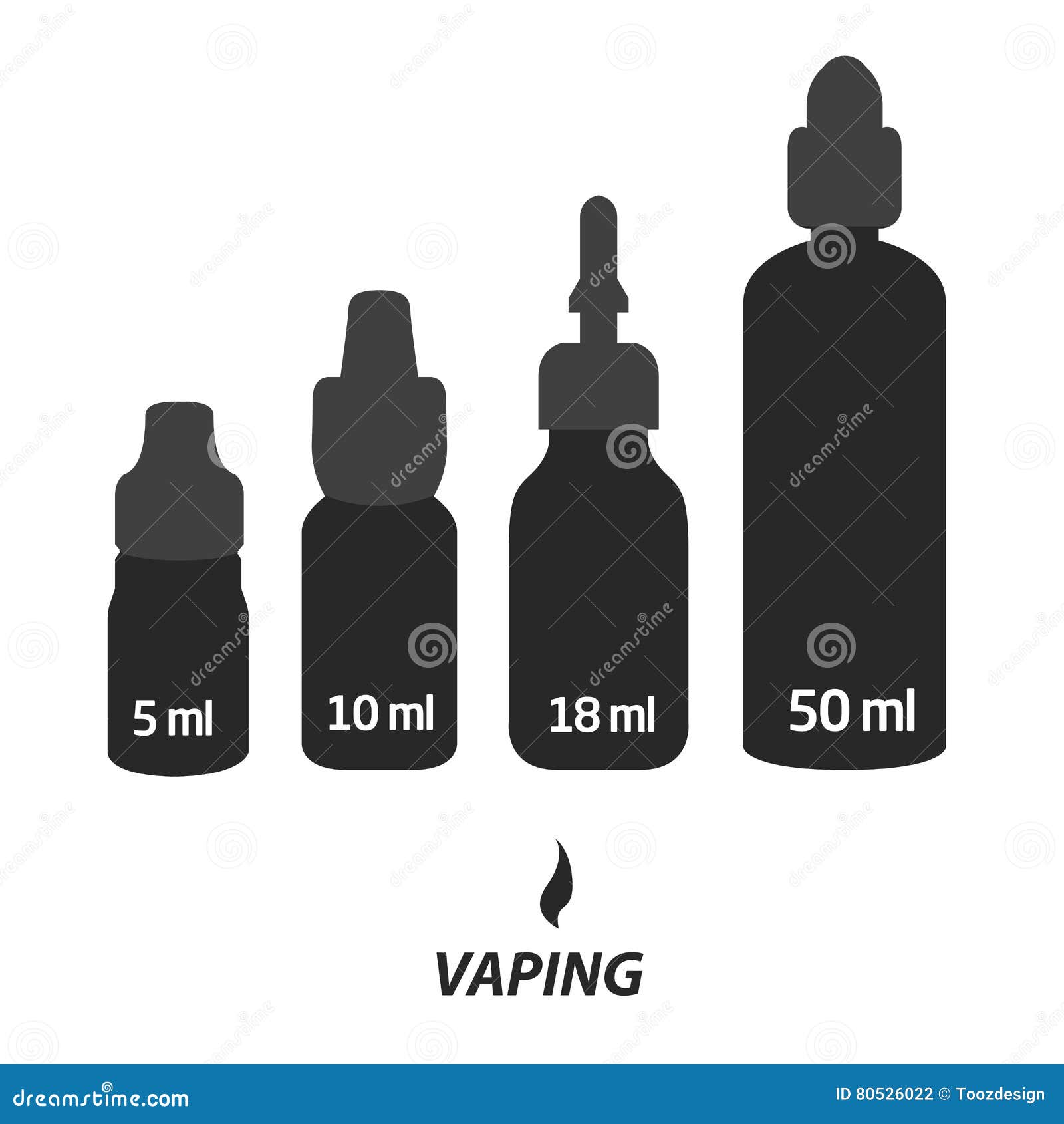 Vector Set of Containers for Liquids Stock Vector - Illustration of ...