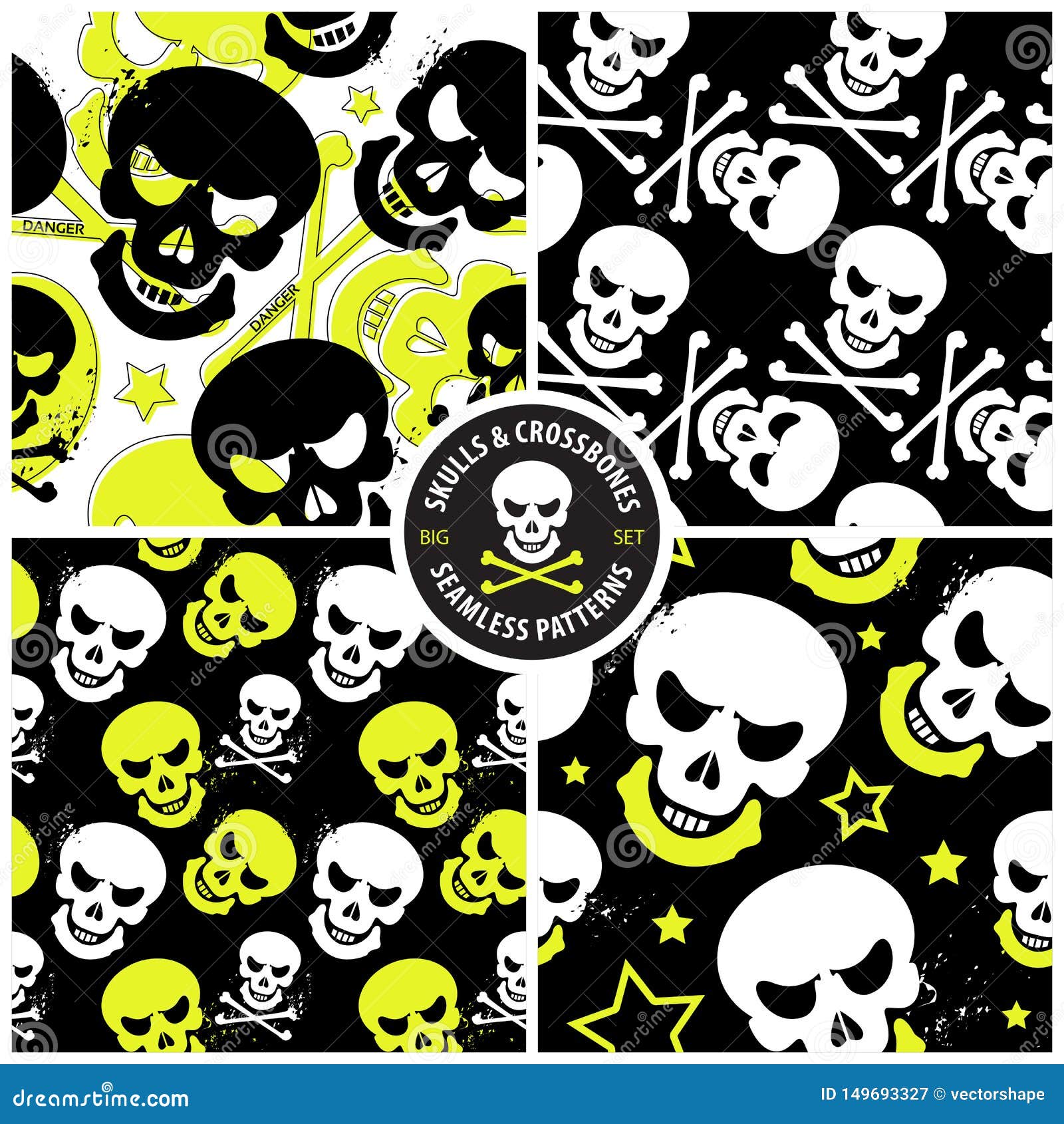 Cool Skulls SVG Vector Illustration Stock Photo | CartoonDealer.com ...