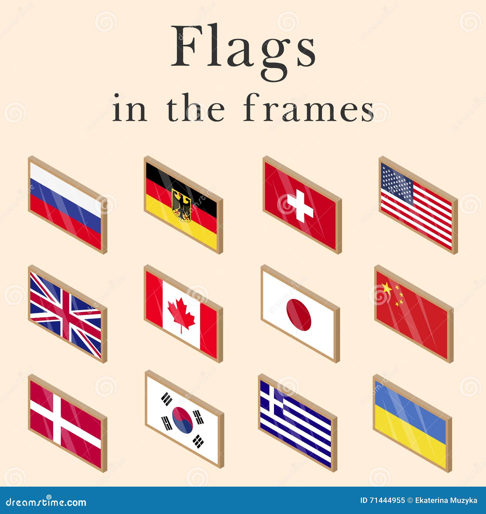 Vector Set of Country Flags. Stock Vector - Illustration of ensign ...