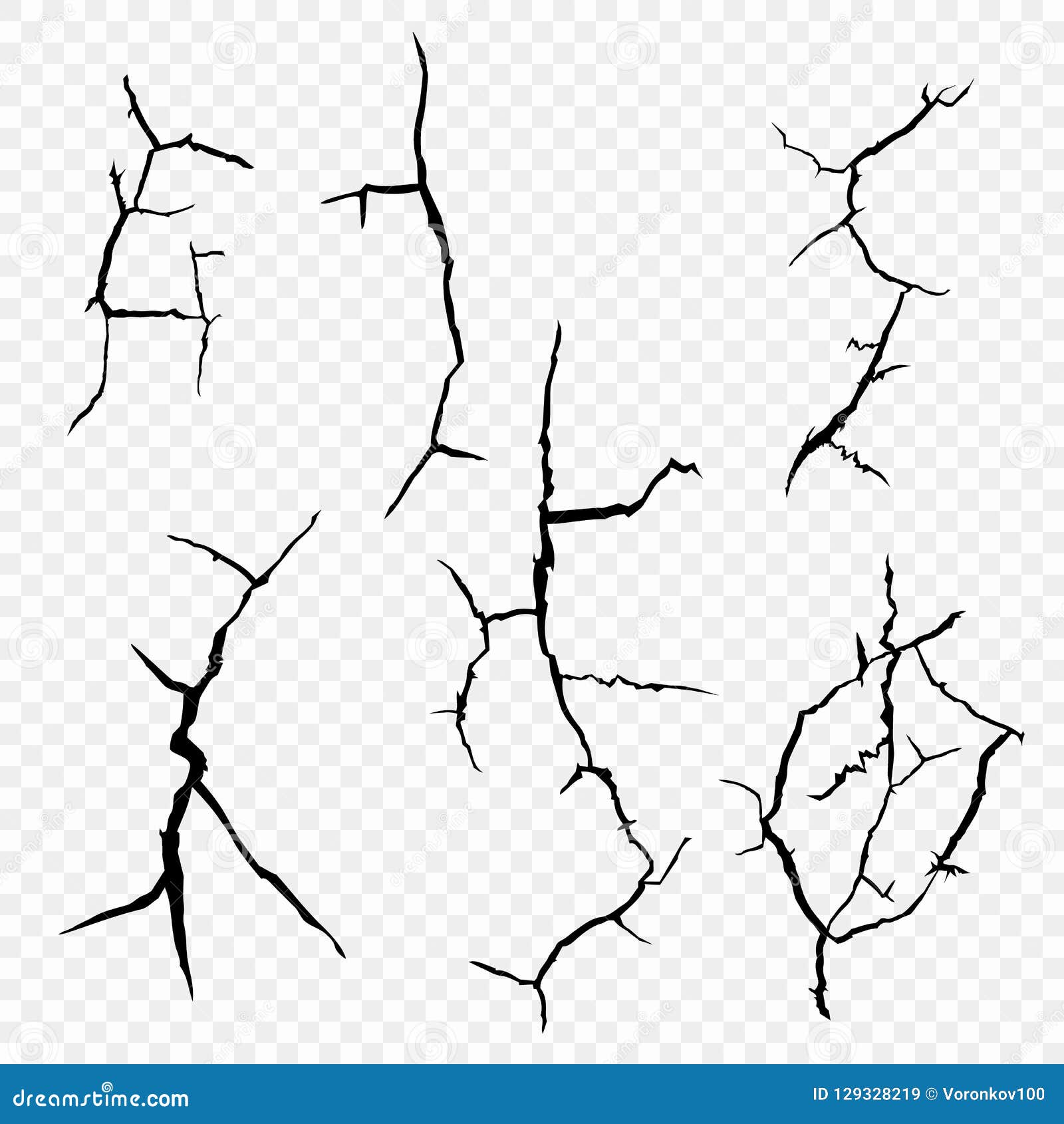 Vector Set Of Cracks In The Surface. The Elements Of A Fault In The ...