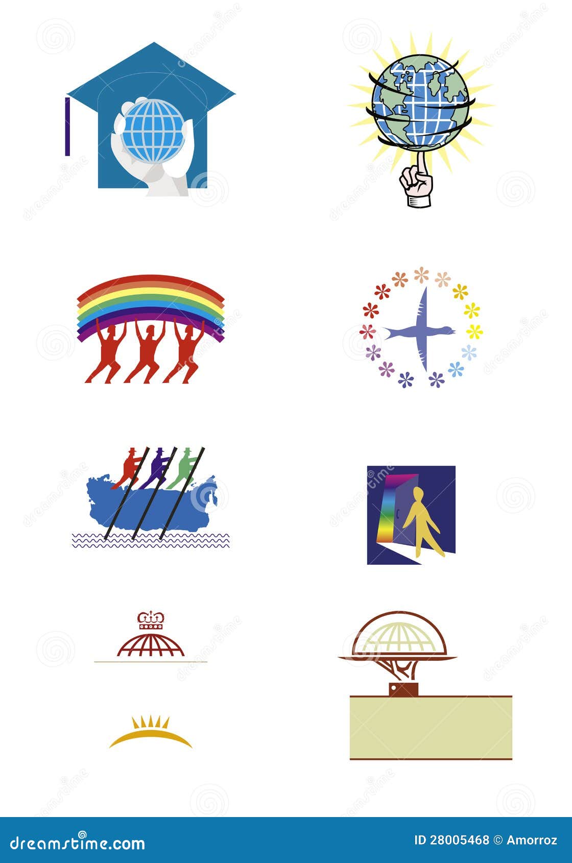 Vector Set for Creation of Logos 4 Stock Vector - Illustration of ...