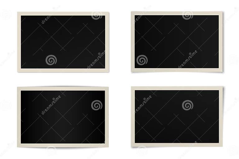 Vector Set of Curved Photo Frames Stock Vector - Illustration of ...
