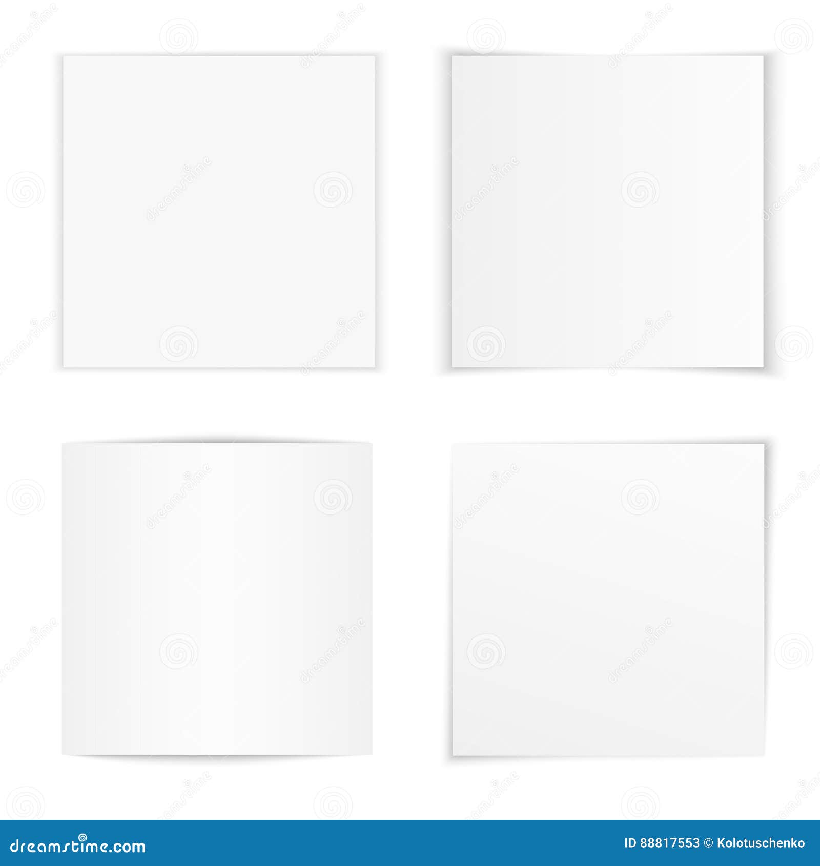 Vector Set Of Curved Square Photo Frames | CartoonDealer.com #88817553