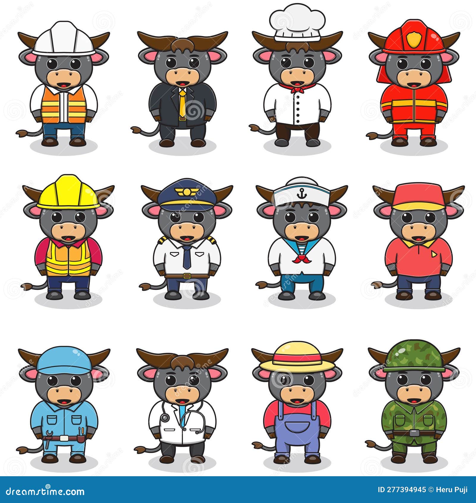 Bull Firefighter Mascot Logo Vector Illustration | CartoonDealer.com ...