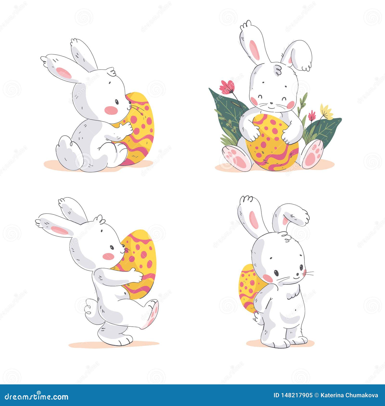 Sad Little Easter Bunny With Bitten Carrot. Rabbit The Symbol Of 2023 ...