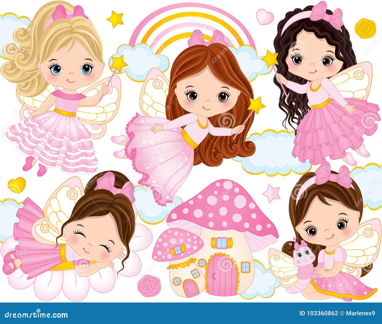 Sweet Fairies Stock Illustrations – 1,543 Sweet Fairies Stock ...
