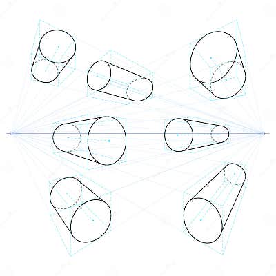 Vector Set of Cylinders stock vector. Illustration of form - 170710044