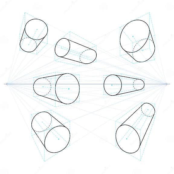 Vector Set of Cylinders stock vector. Illustration of form - 170710044