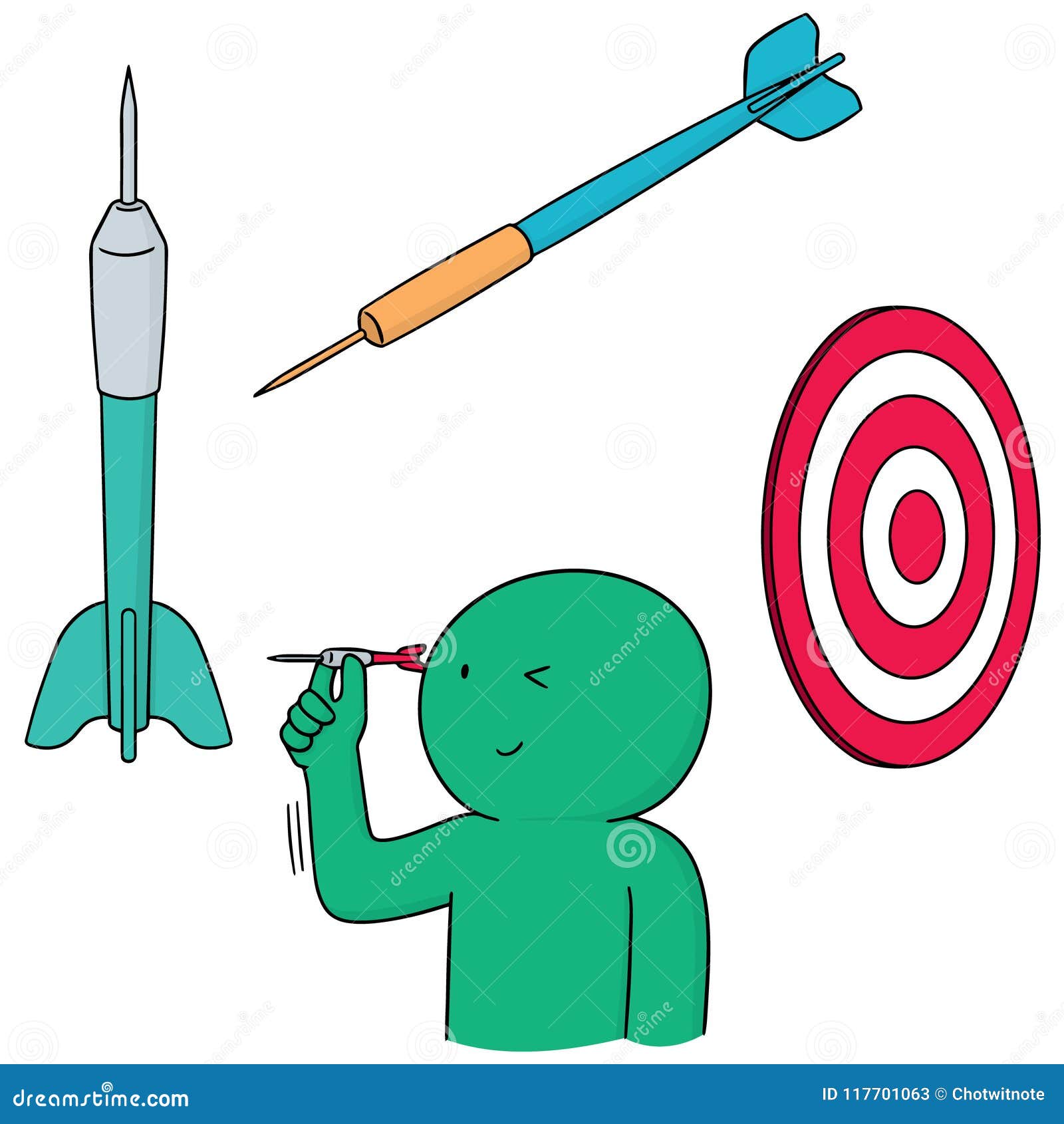 Vector set of dart stock vector. Illustration of icon - 117701063