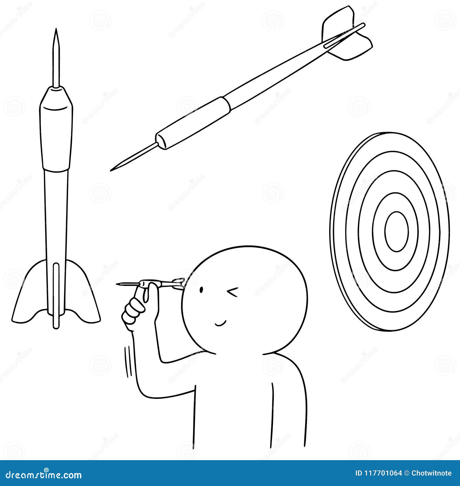 Vector set of dart stock vector. Illustration of design - 117701064