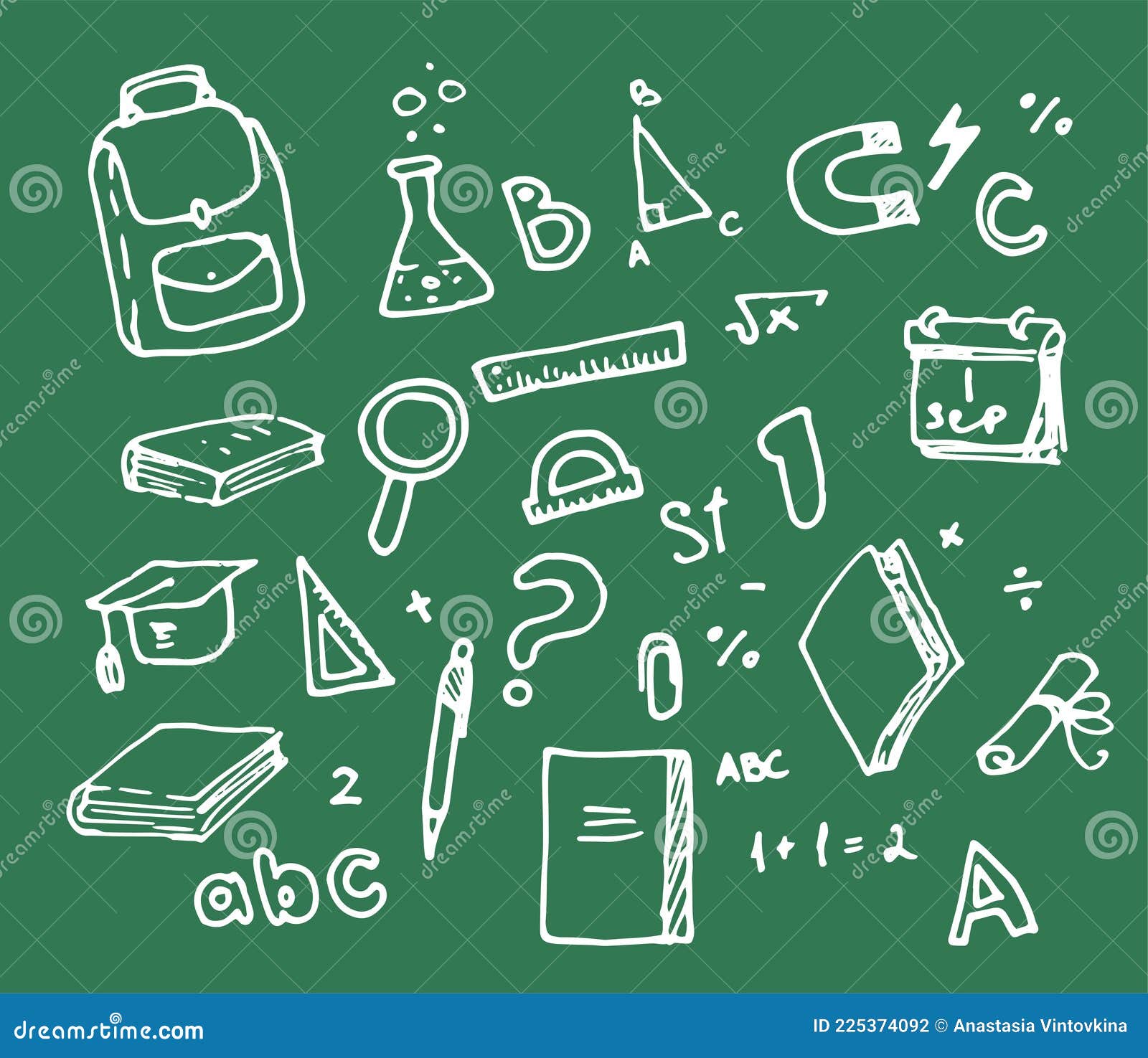 Vector Set for the Day of Knowledge. Hand-drawn in Doodle Style ...