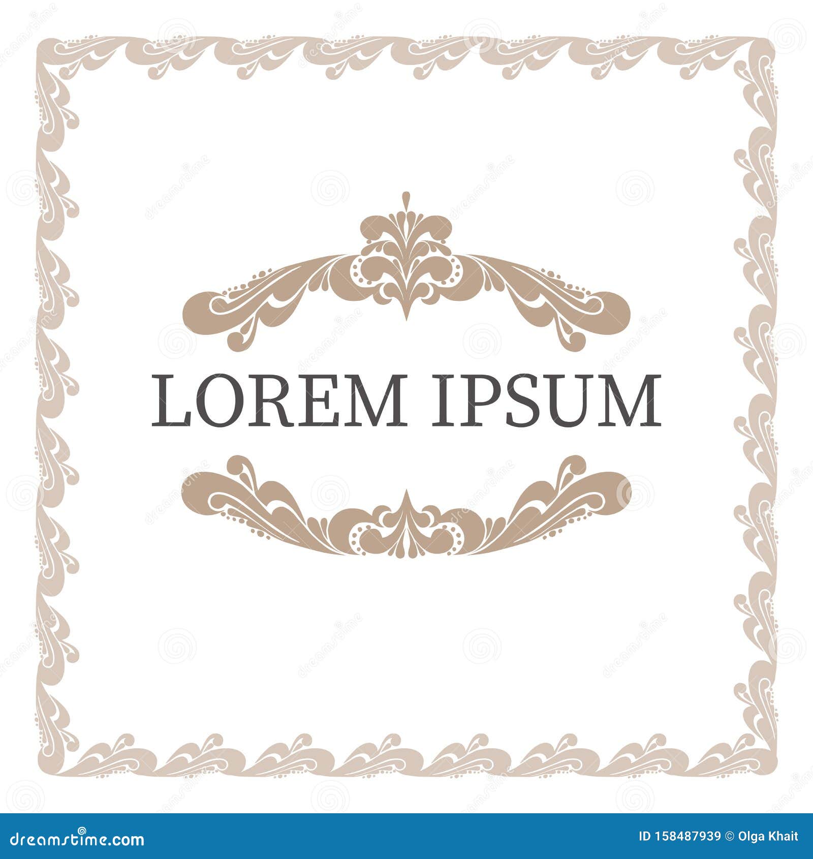 Vector Set of Decorative Elements in Baroque Style. Elegant Curl Floral ...