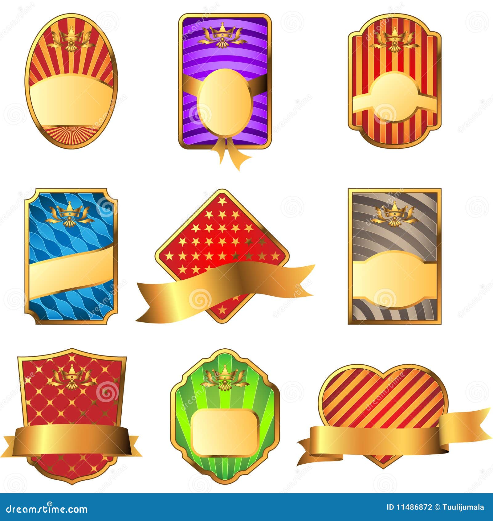 Decorative Labels Cartoon Vector | CartoonDealer.com #17481227