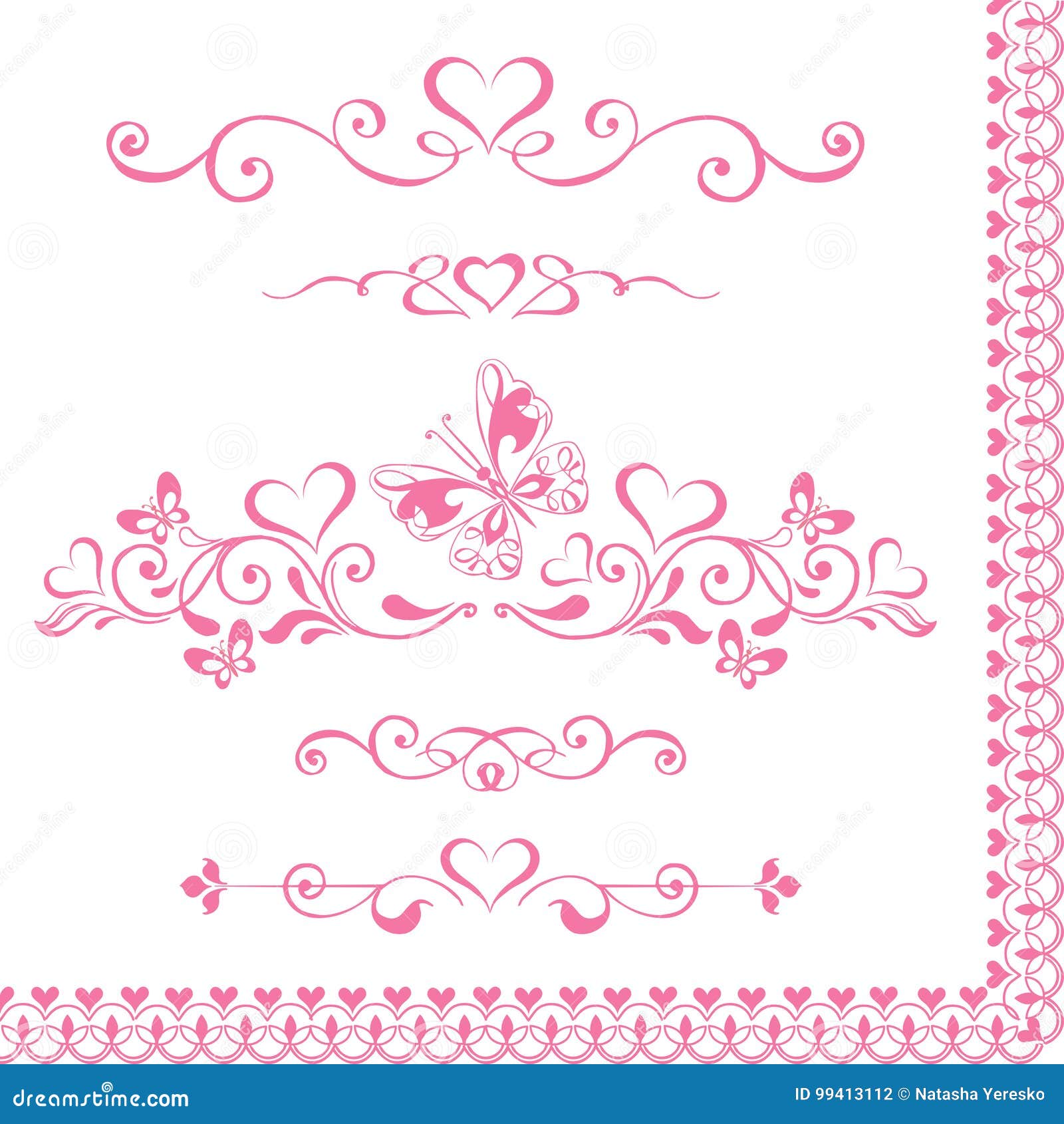 Pink Vintage Border Design
