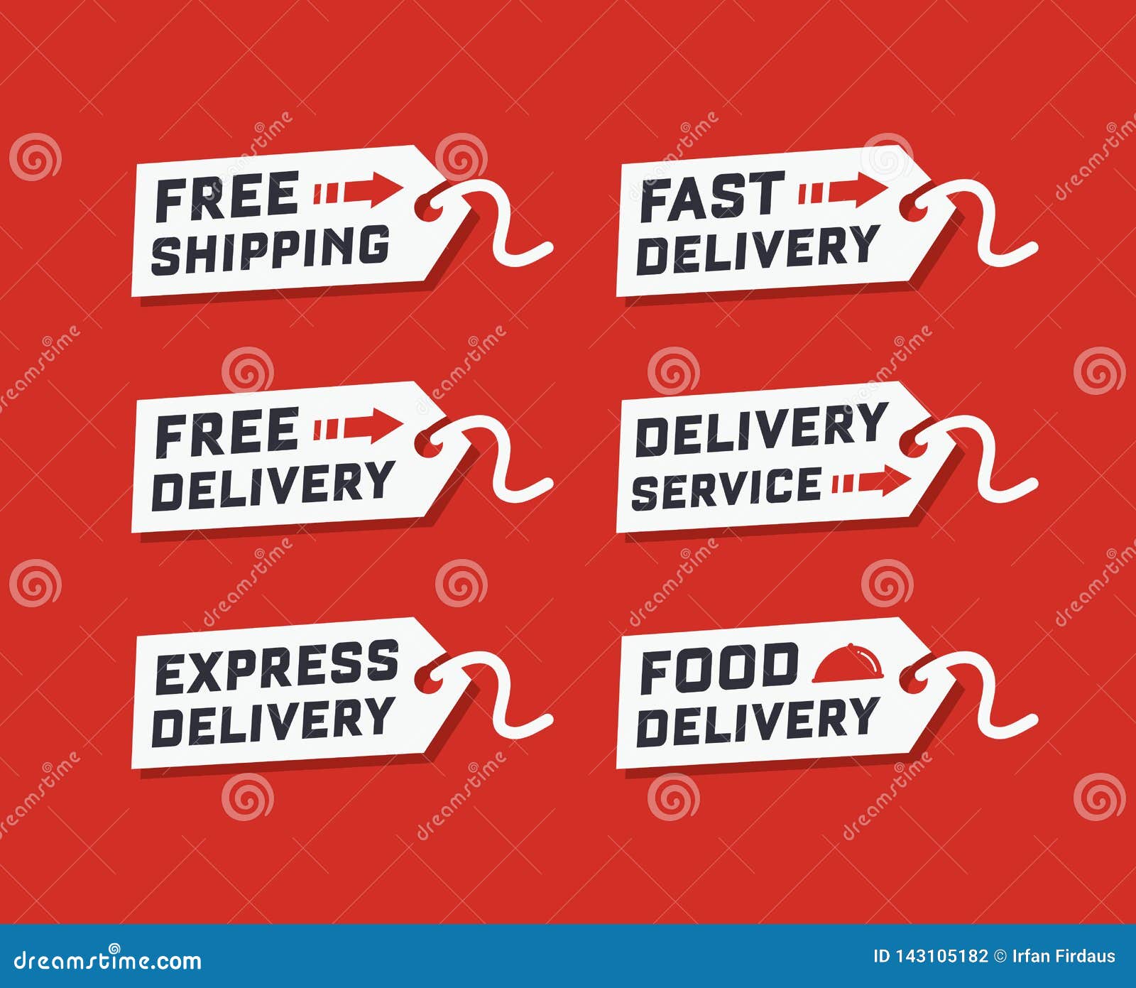 Vector Set of Delivery Service Stock Vector - Illustration of element ...