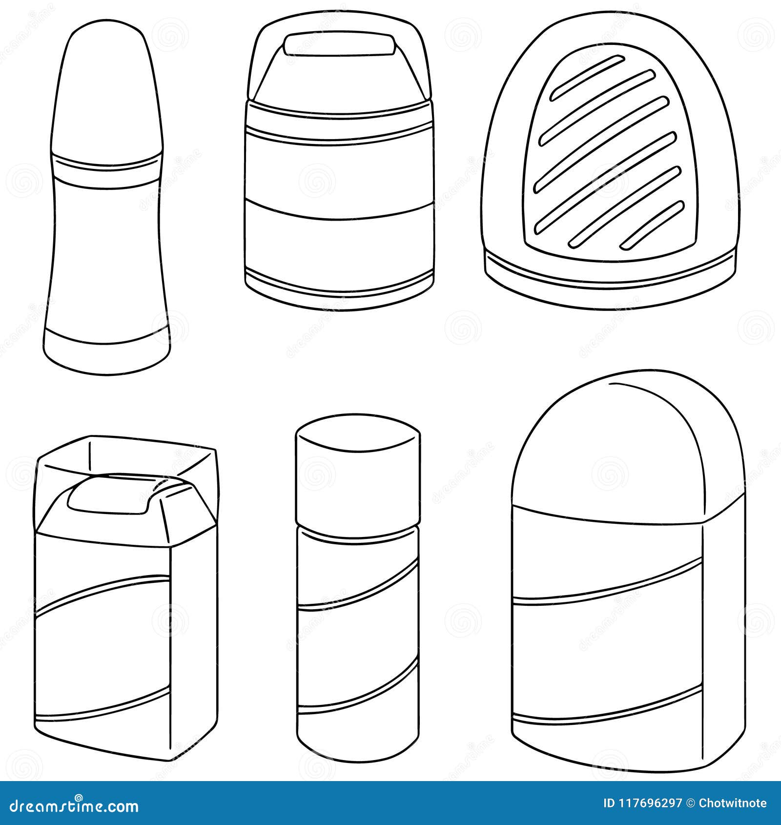 Vector set of deodorant stock vector. Illustration of freshener - 117696297