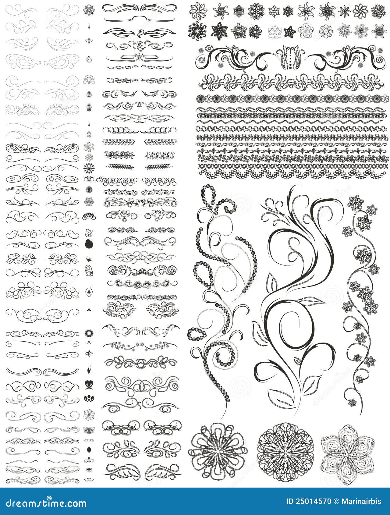 Vector Set of Design Elements Stock Vector - Illustration of abstract ...