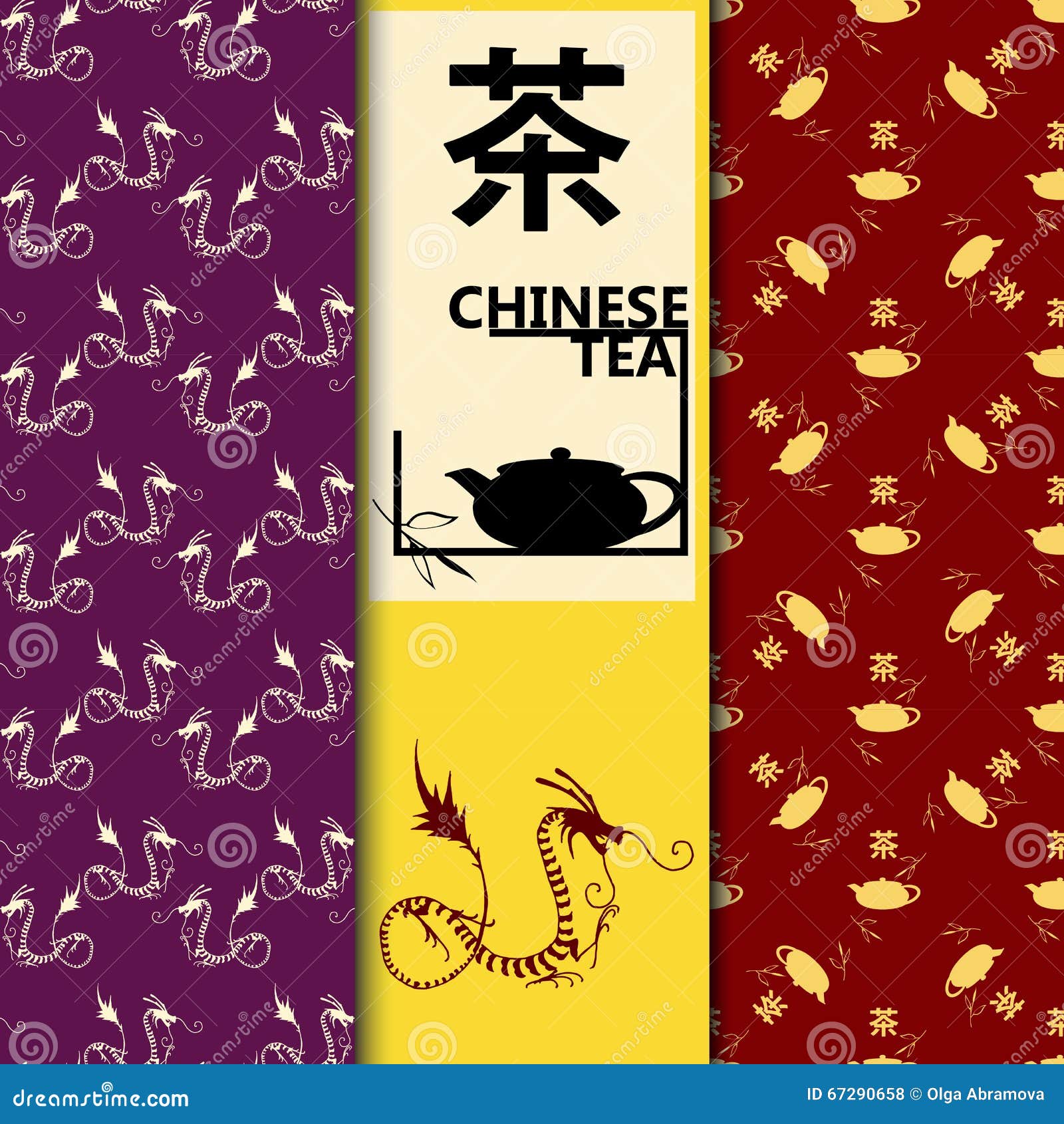 Vector Set of Design Elements and Icons in Linear Style for Tea Package ...