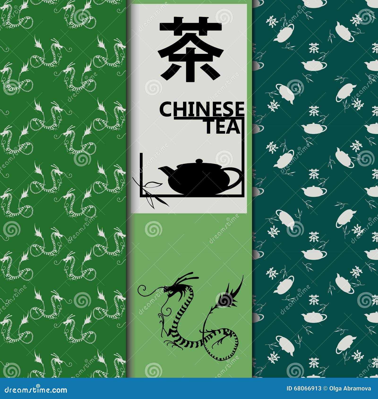 Vector Set of Design Elements and Icons in Linear Style for Tea Package ...