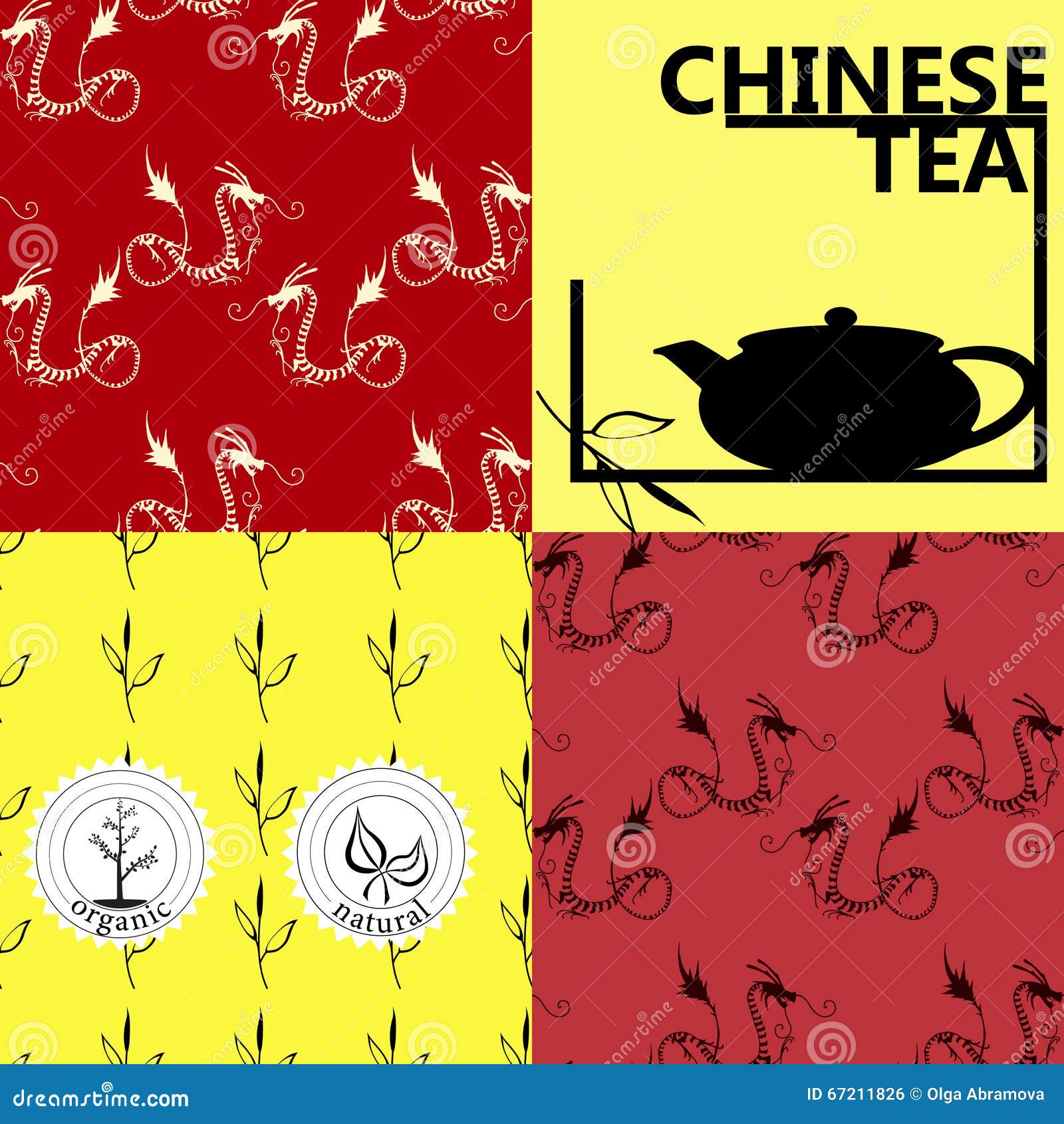 Vector Set of Design Elements and Icons in Trendy Linear Style for Tea ...