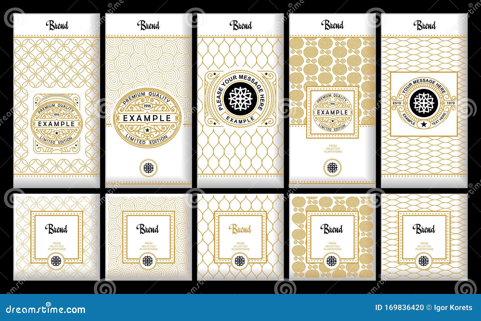 Luxury Products Labels Design Set Stock Illustrations – 318 Luxury ...