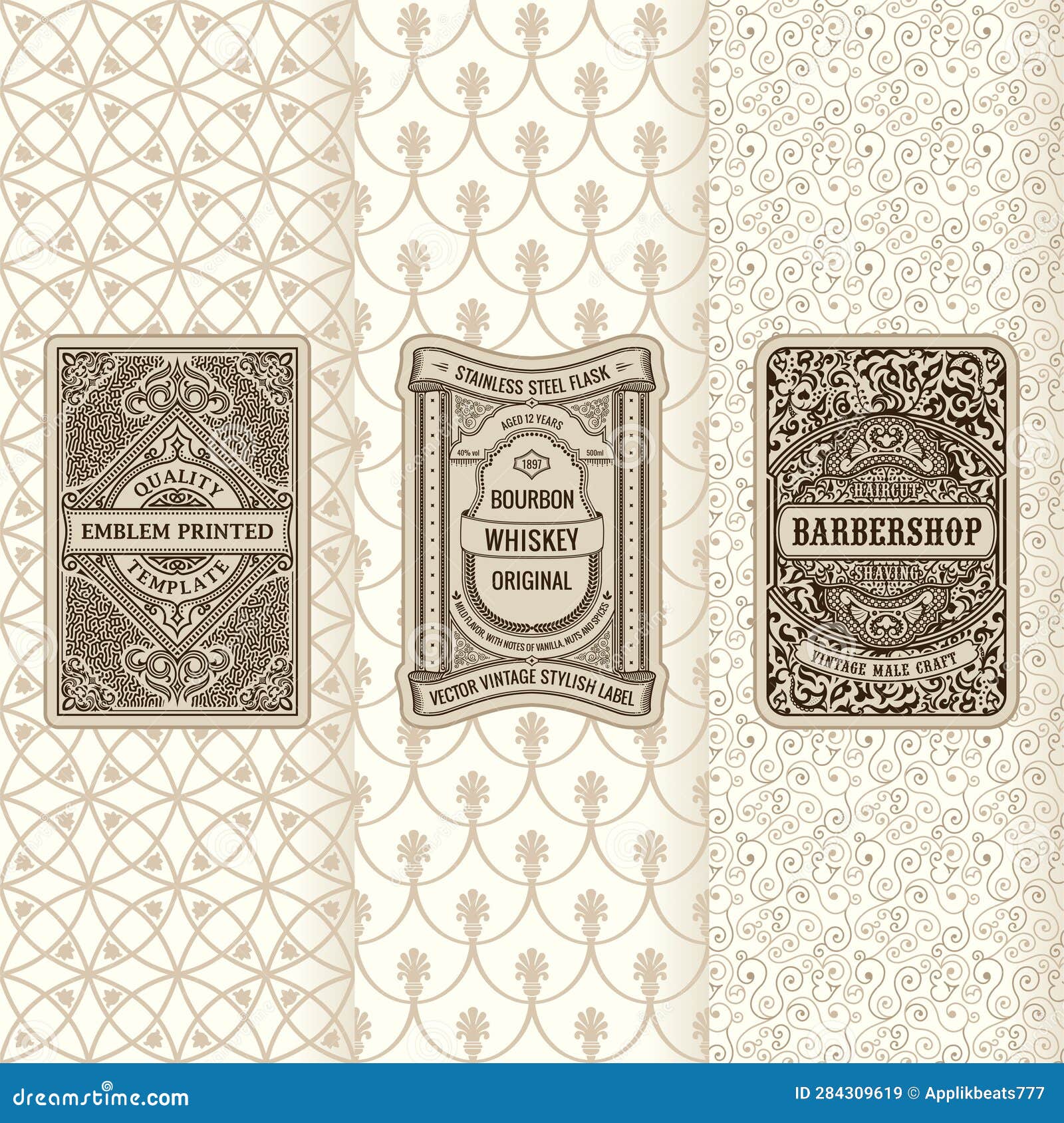 Vector Set of Design Elements Labels, Icon, Logo, Frame, Luxury ...