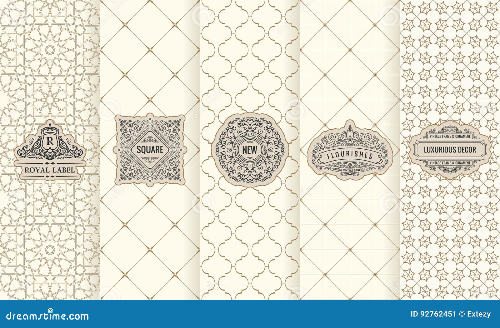 Vector Set Vertical Vintage Labels Stock Illustrations – 234 Vector Set ...