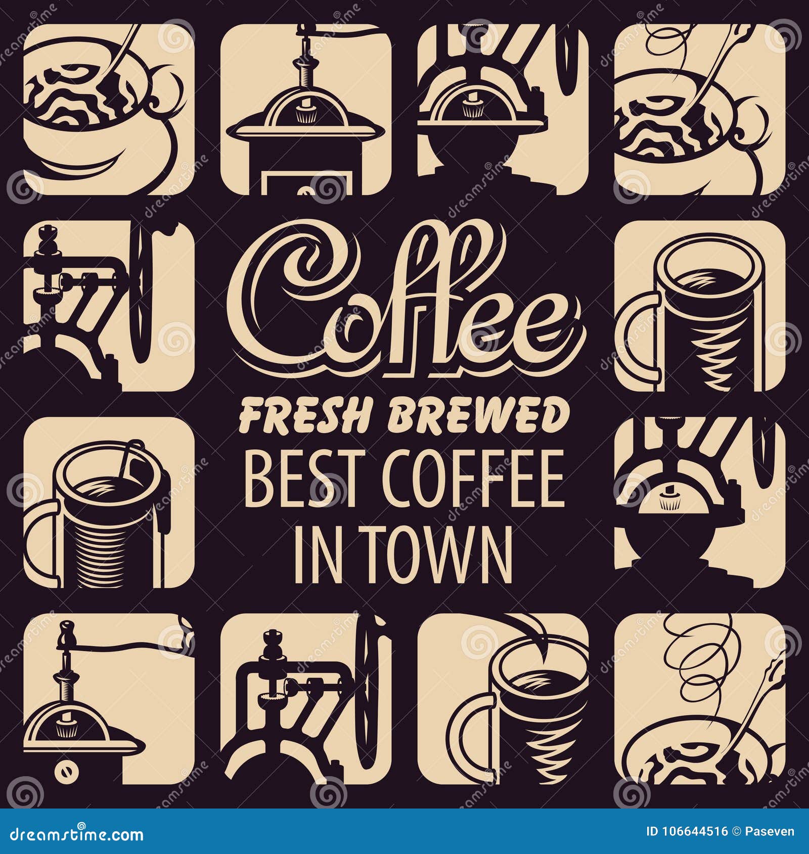 Vector Set of Design Elements for Tea and Coffee Stock Vector ...