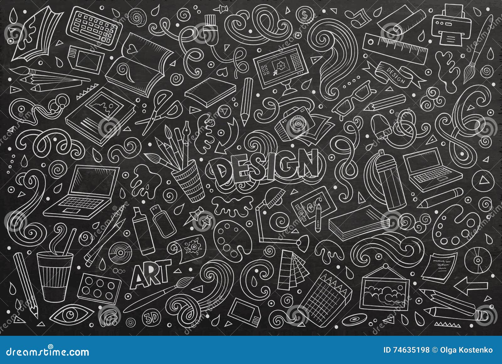 Vector Set of Design Theme Items Stock Vector - Illustration of mouse ...