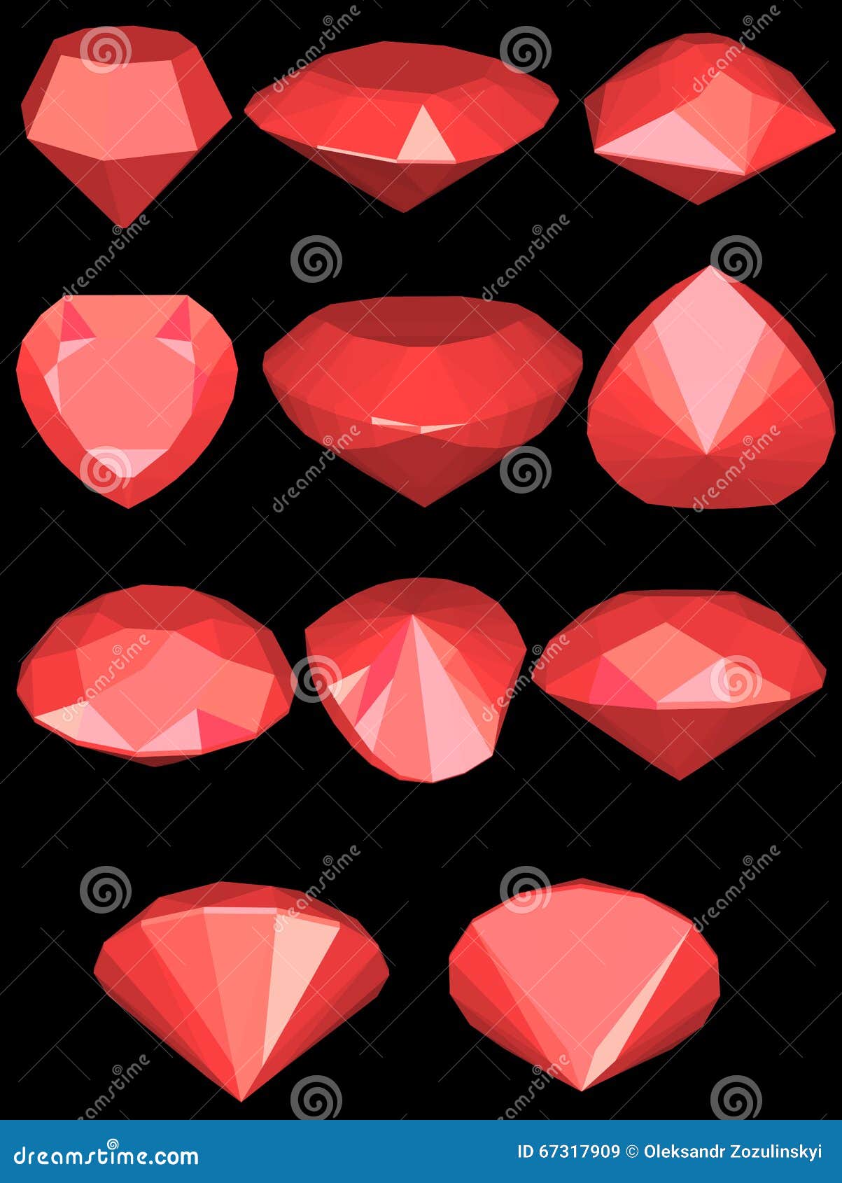 Vector Set of Diamond Design Elements Stock Vector - Illustration of ...